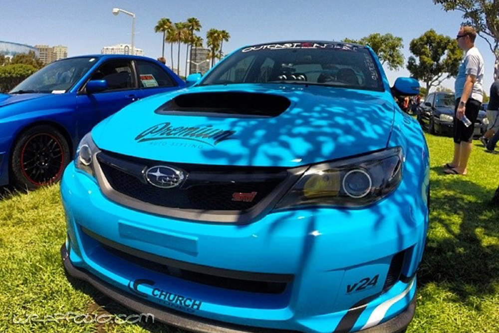 Blue Subaru STi Wrap | Wrapfolio